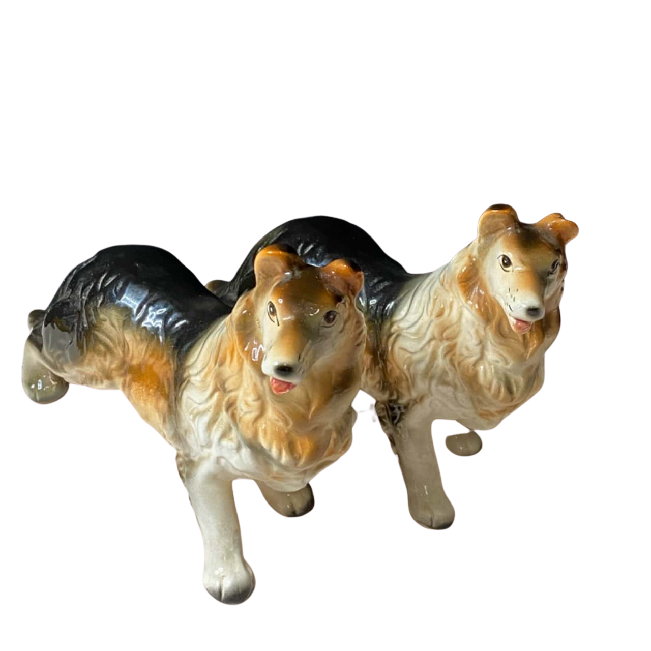 2 Ceramic Collie Dogs
