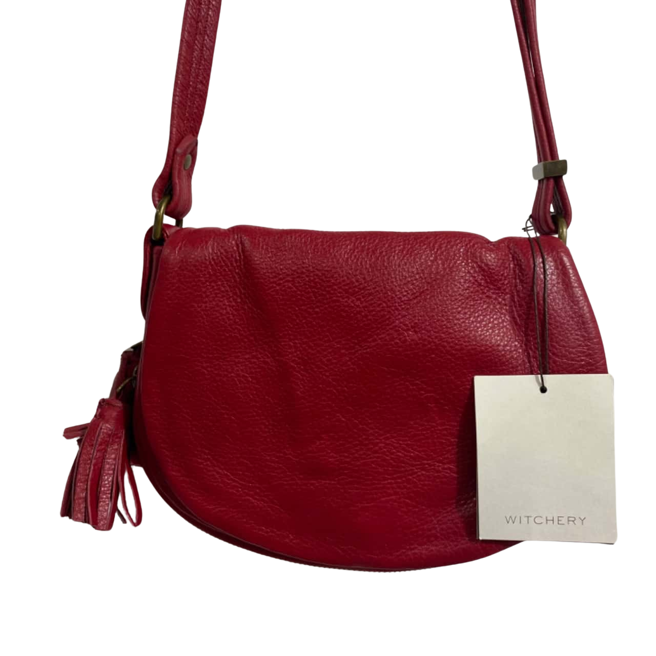 Brand New Witchery Womens Red Leather Cross Body Bag (s)