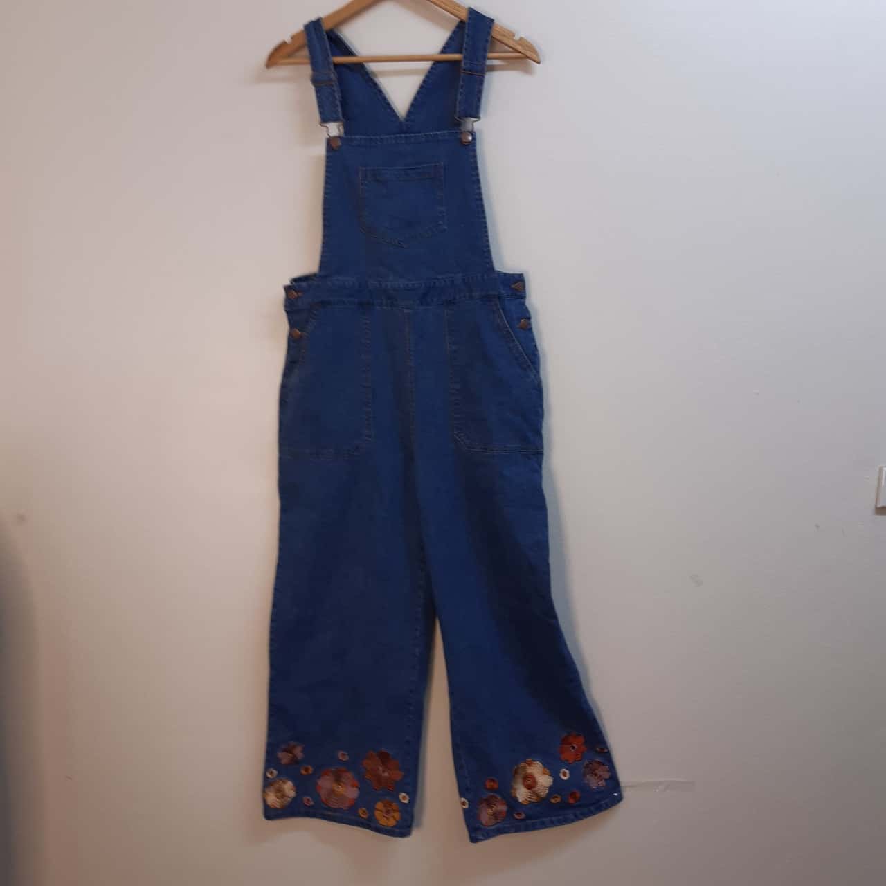 Princess Highway Denim/Embroided Overalls Womens Size 12(s)