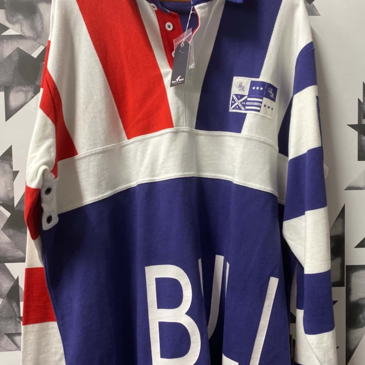 Bull Rush Mens Shirt Size Plus Size / XXL Navy Blue / Red / White (s)