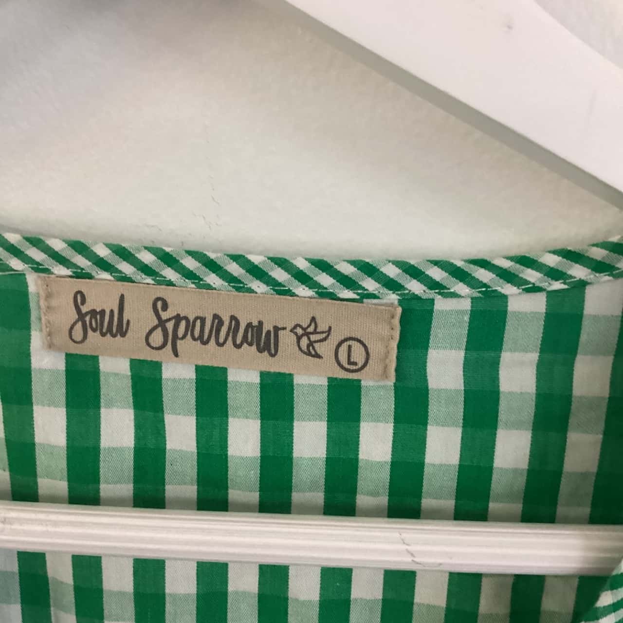 Boho Soul Sparrow Womens Size L Checked / Green (s) - Used As New ...