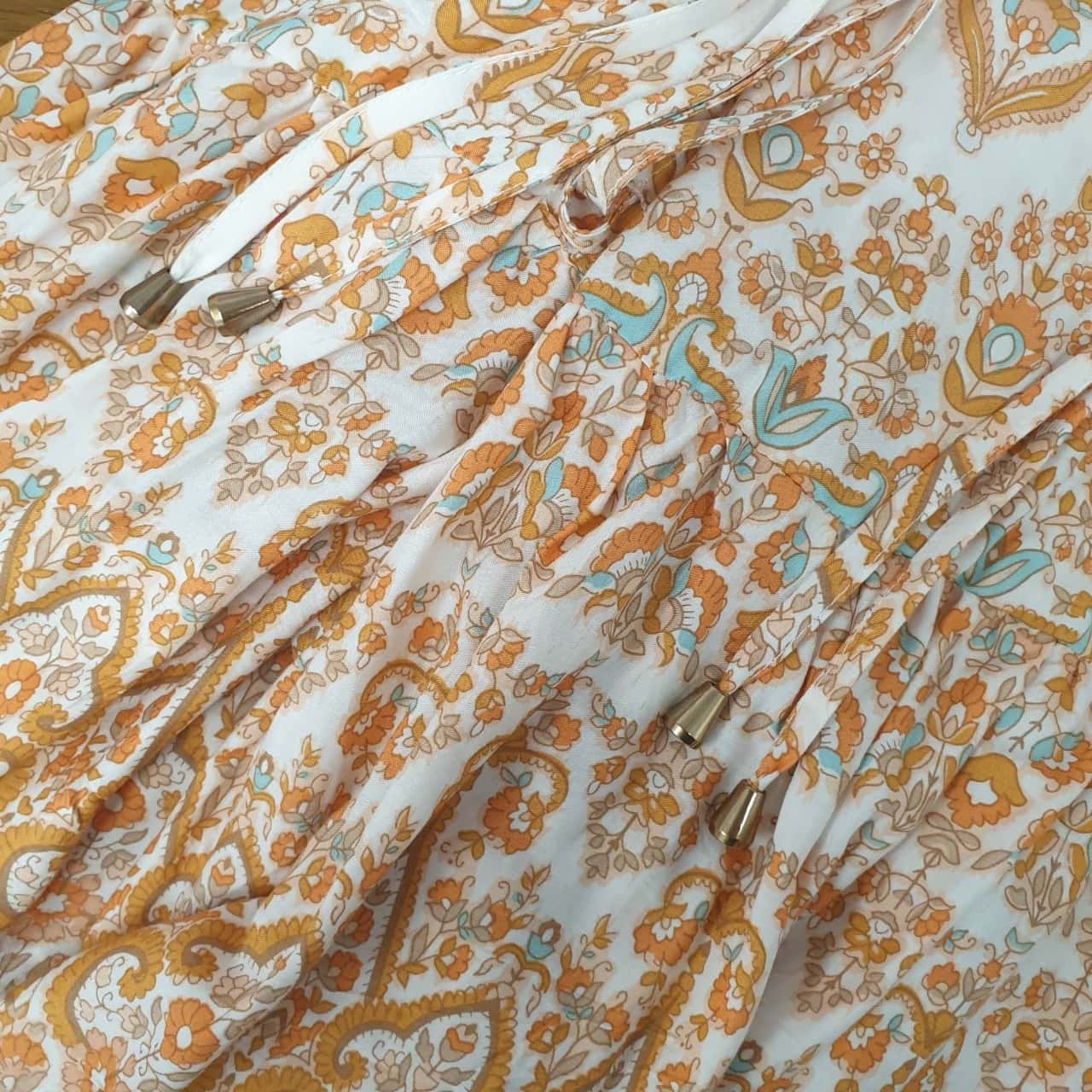 Jaase Cute Casual Spaghetti String Caramel Aztec Pattern Summer Maxi ...