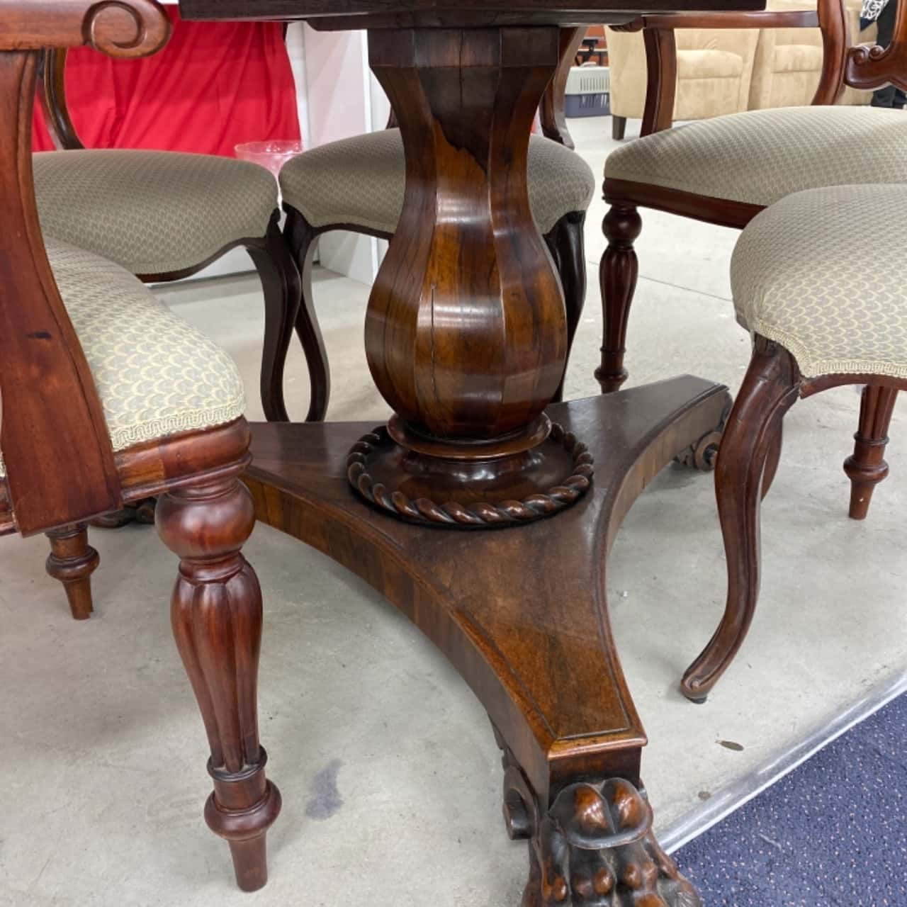 Fine Antique George IV Mahogany Pedestal Extension Dining Table ...