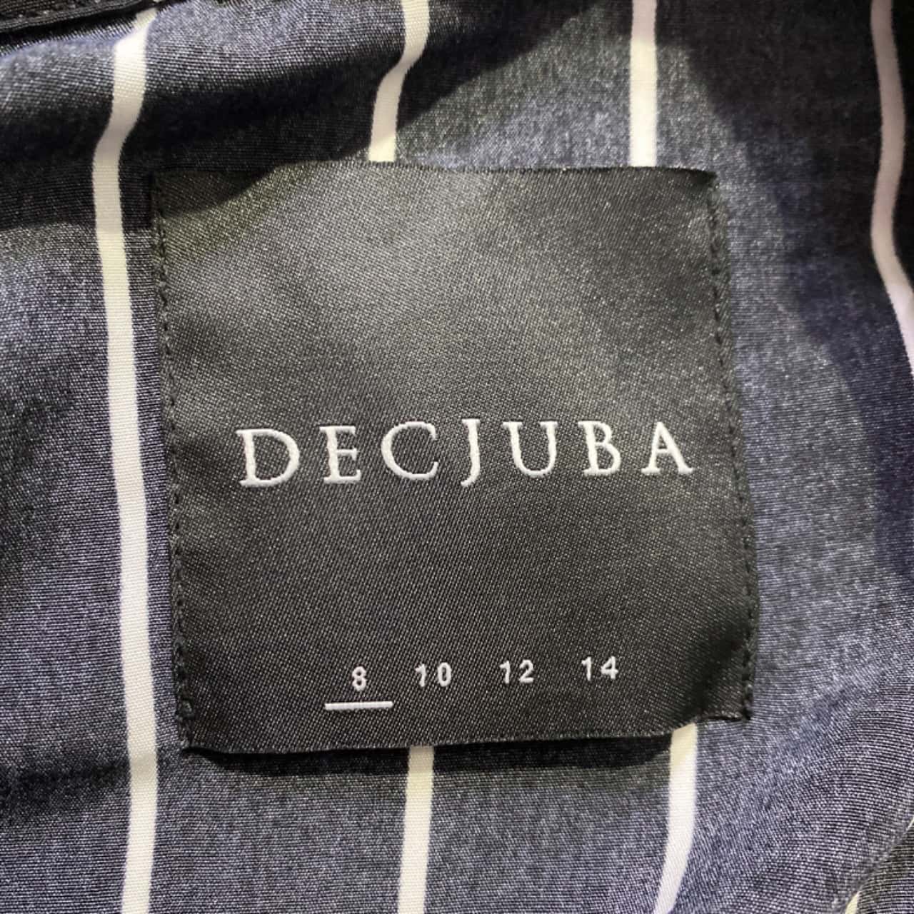 Women’s Decjuba Size 8 Black + White Striped Blazer