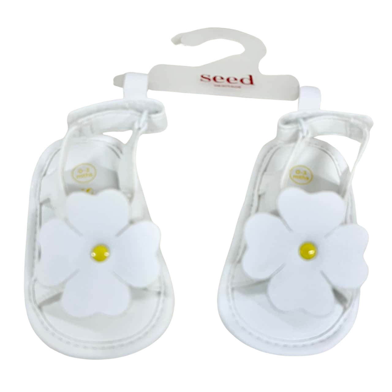 Brand New Seed white sandles Size 0- 3 months