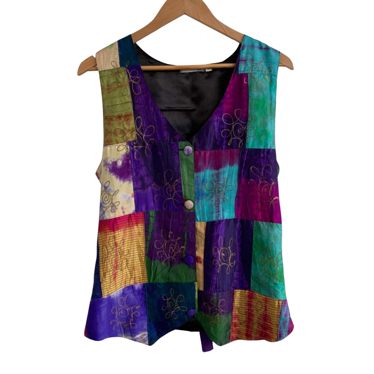 Simply Silk Patchwork Suit Vest