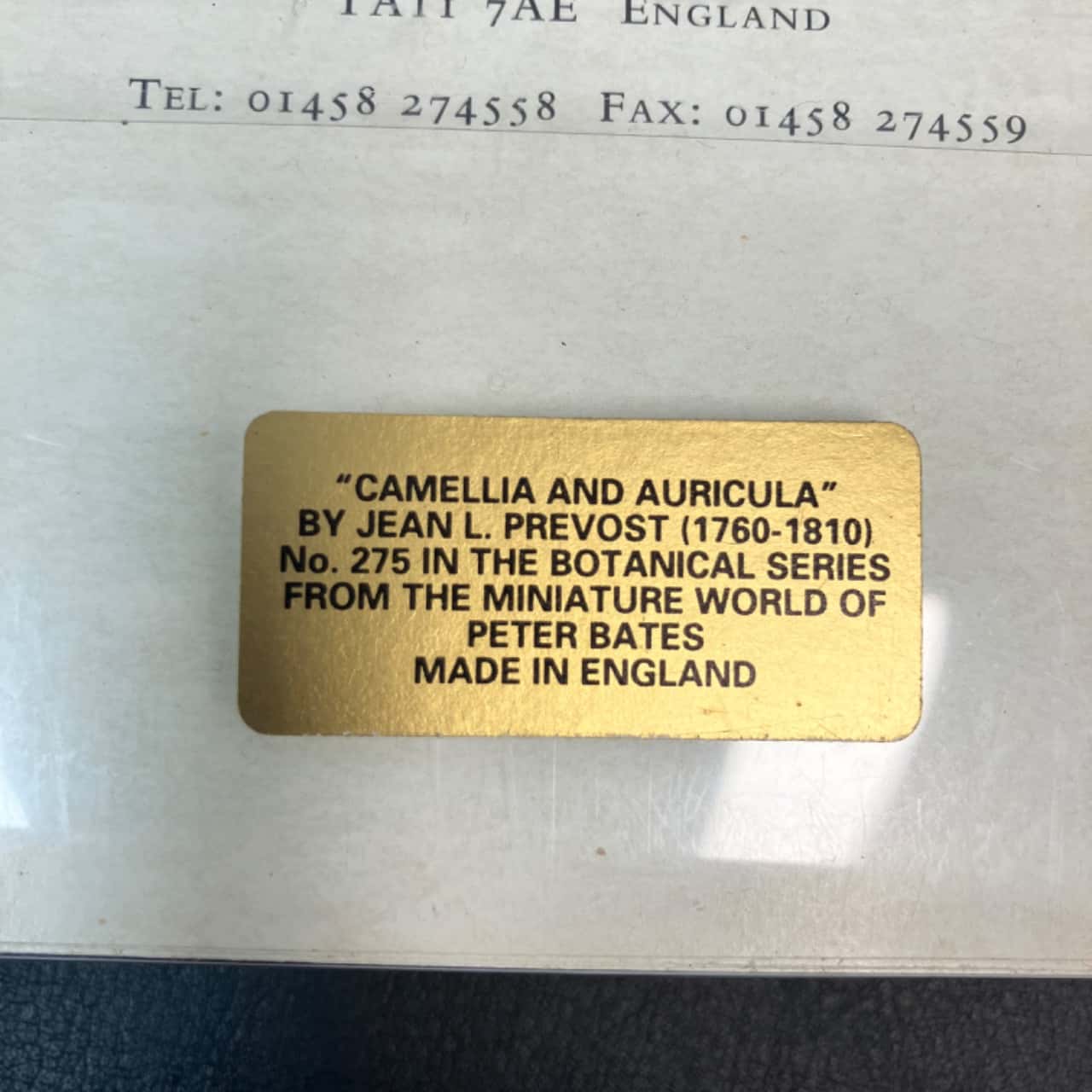 Peter Bates Limited Miniature Plaques x2