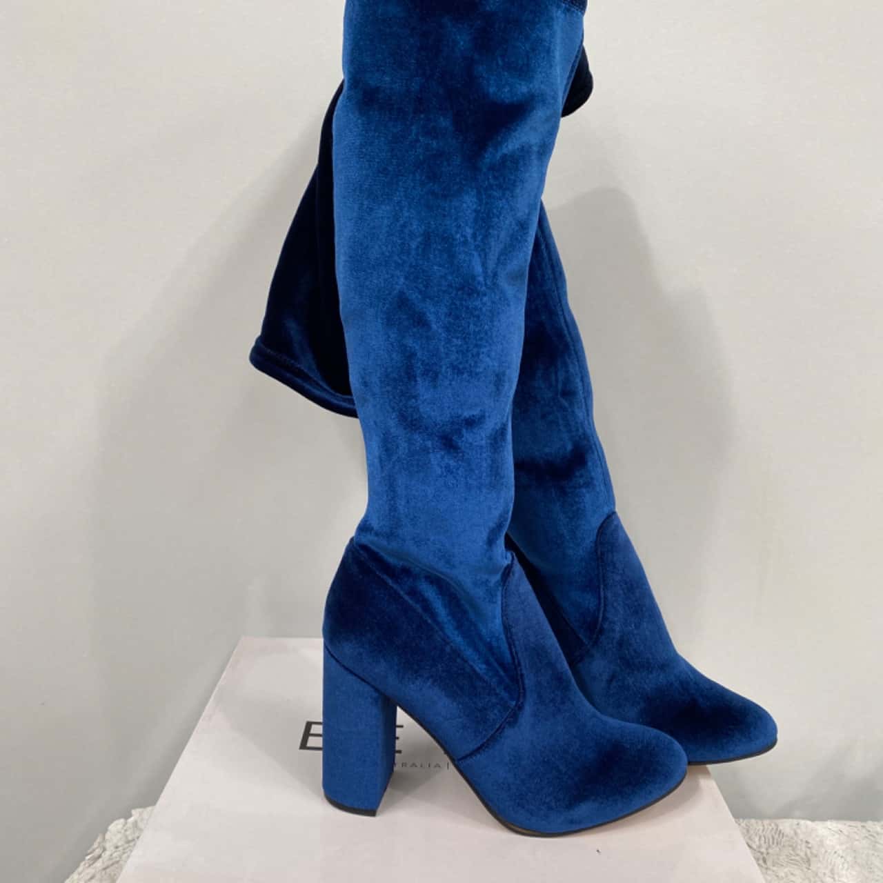 Women’s ‘BETTS’ Royal Blue Velvet Boots(s)
