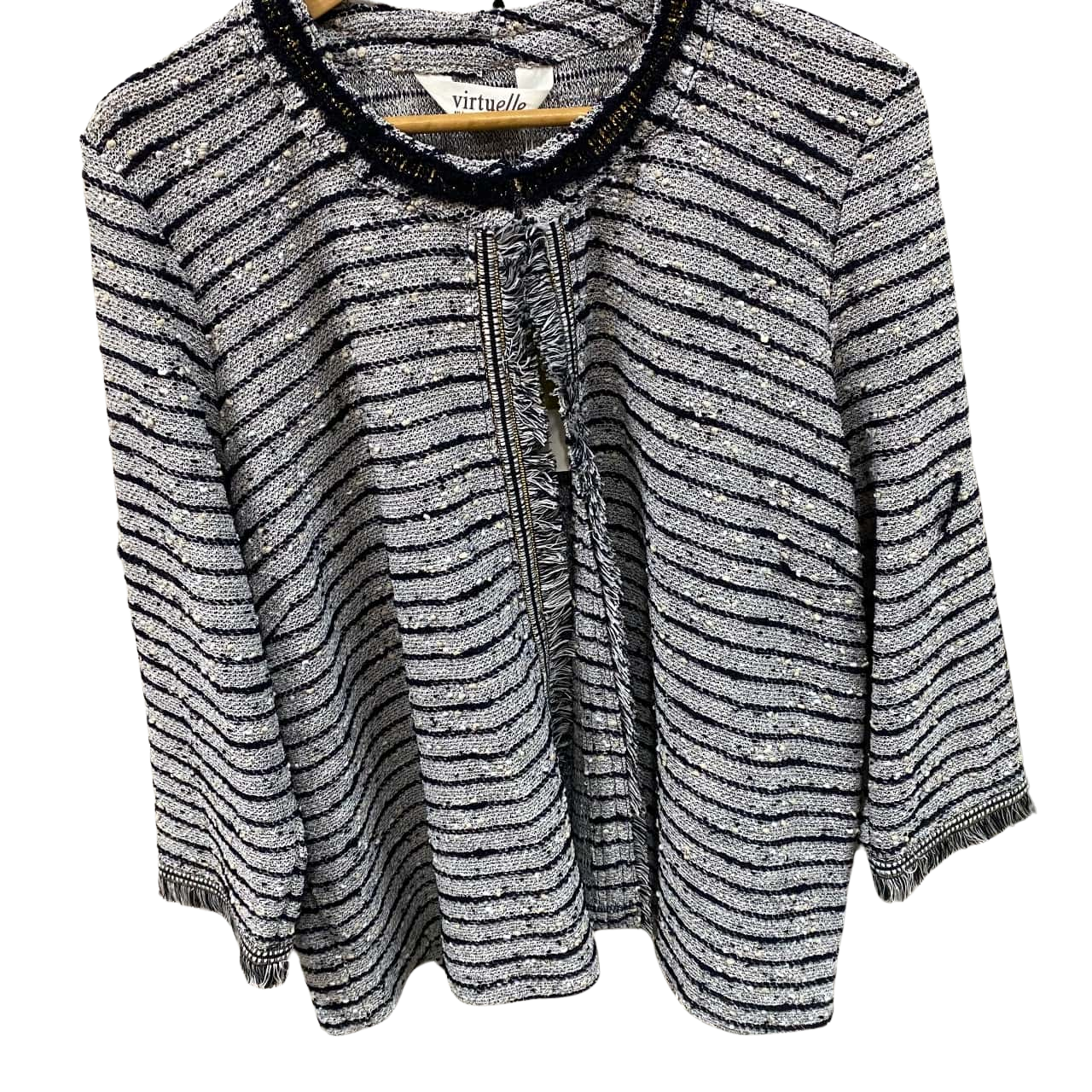 Taking Shape / Virtuelle Size L Cliff Edge Cardi Seaside Glamour Stripe ...
