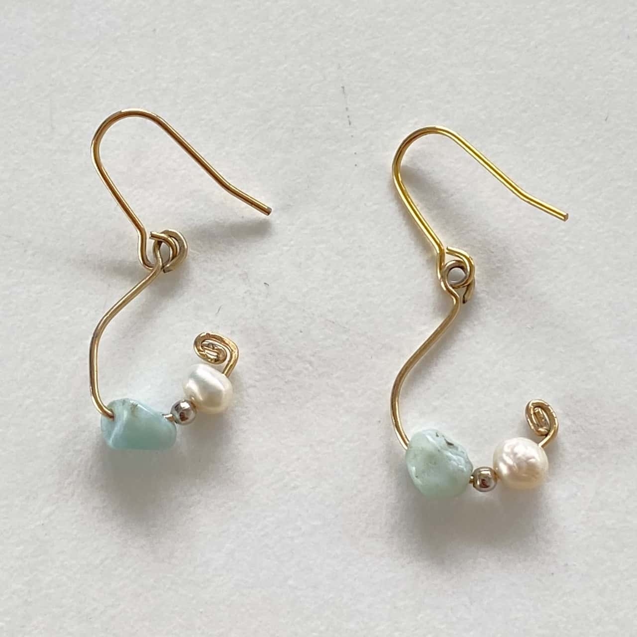 Gold Tone Small Gemstone Earrings