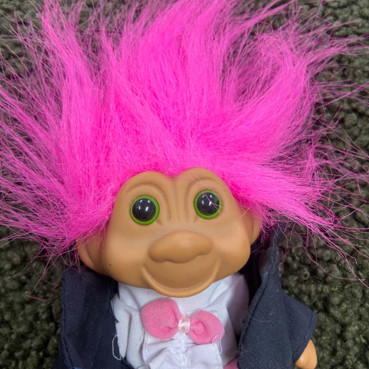 90s Vintage Russ Berrie TNT Troll Doll Pink Hair(s)