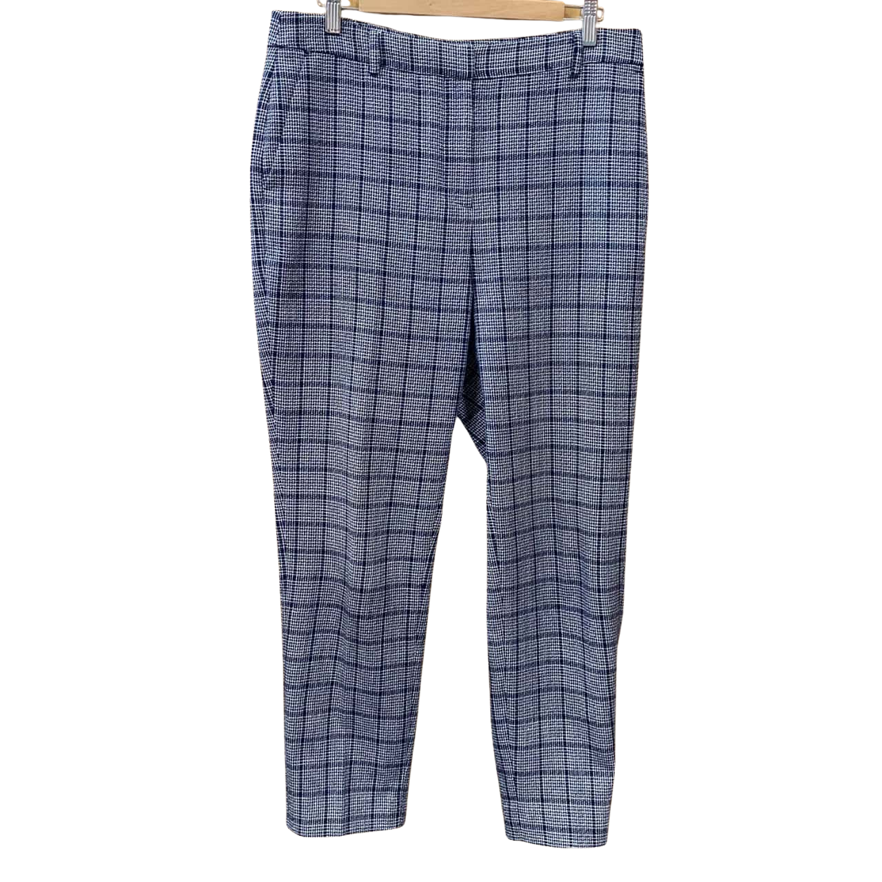 Sportscraft Navy/White Checked Pants Size 12