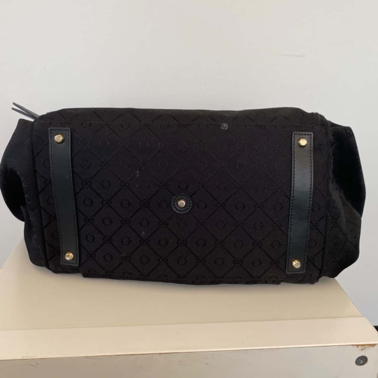 Oroton Black Canvas Nappy Bag(s) - Used As New | Salvos Stores