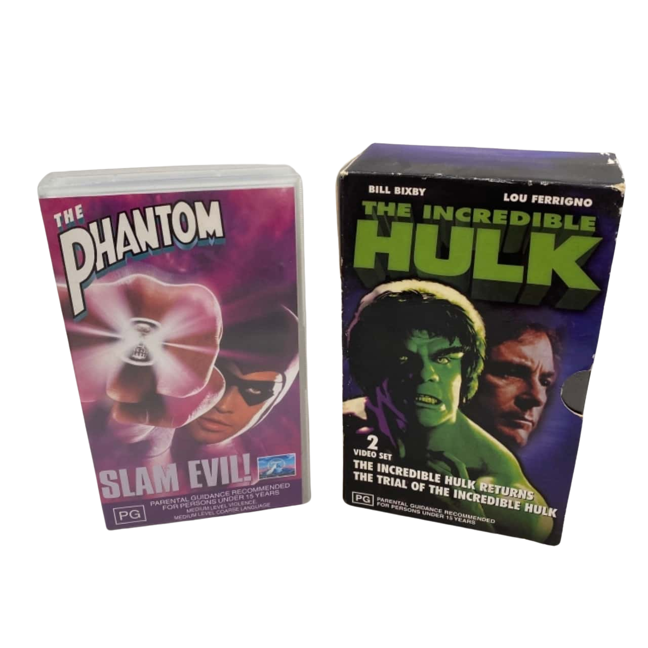 VHS BUNDLE The Phantom and The Incredible Hulk