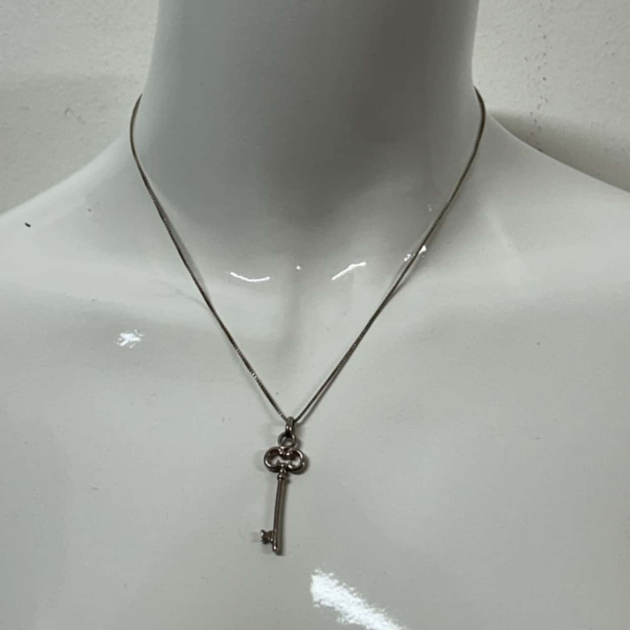 Key Pendant on Chain necklace both stamped 925