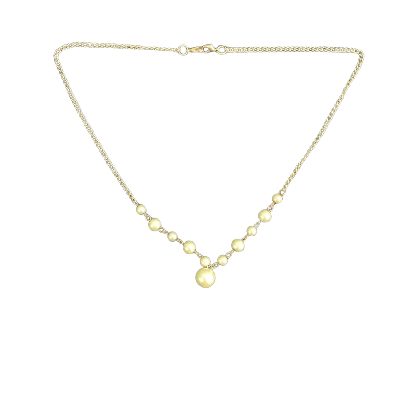 Silver Pearl Necklace S