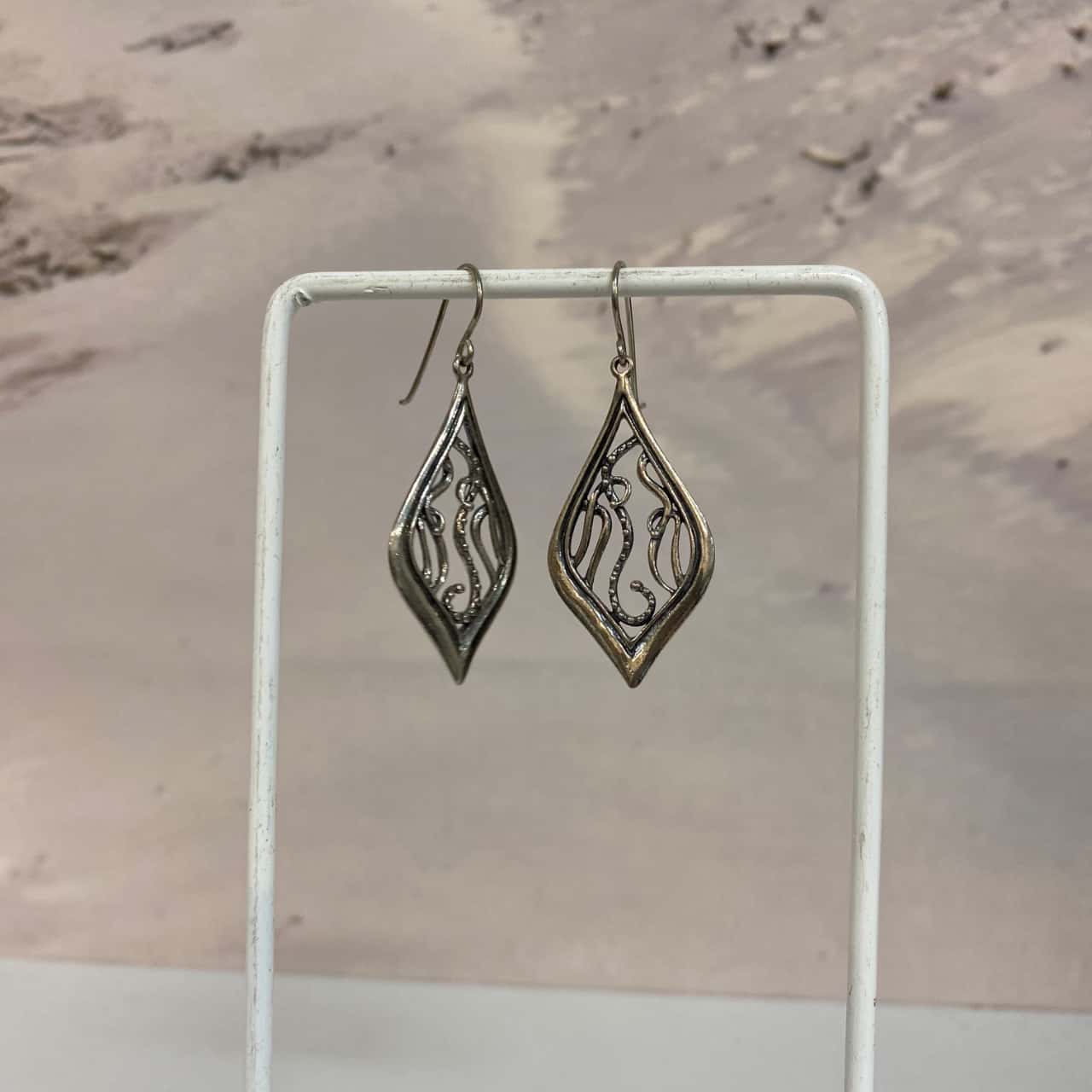 Stamped 925 Israel Filigree Earrings (s)