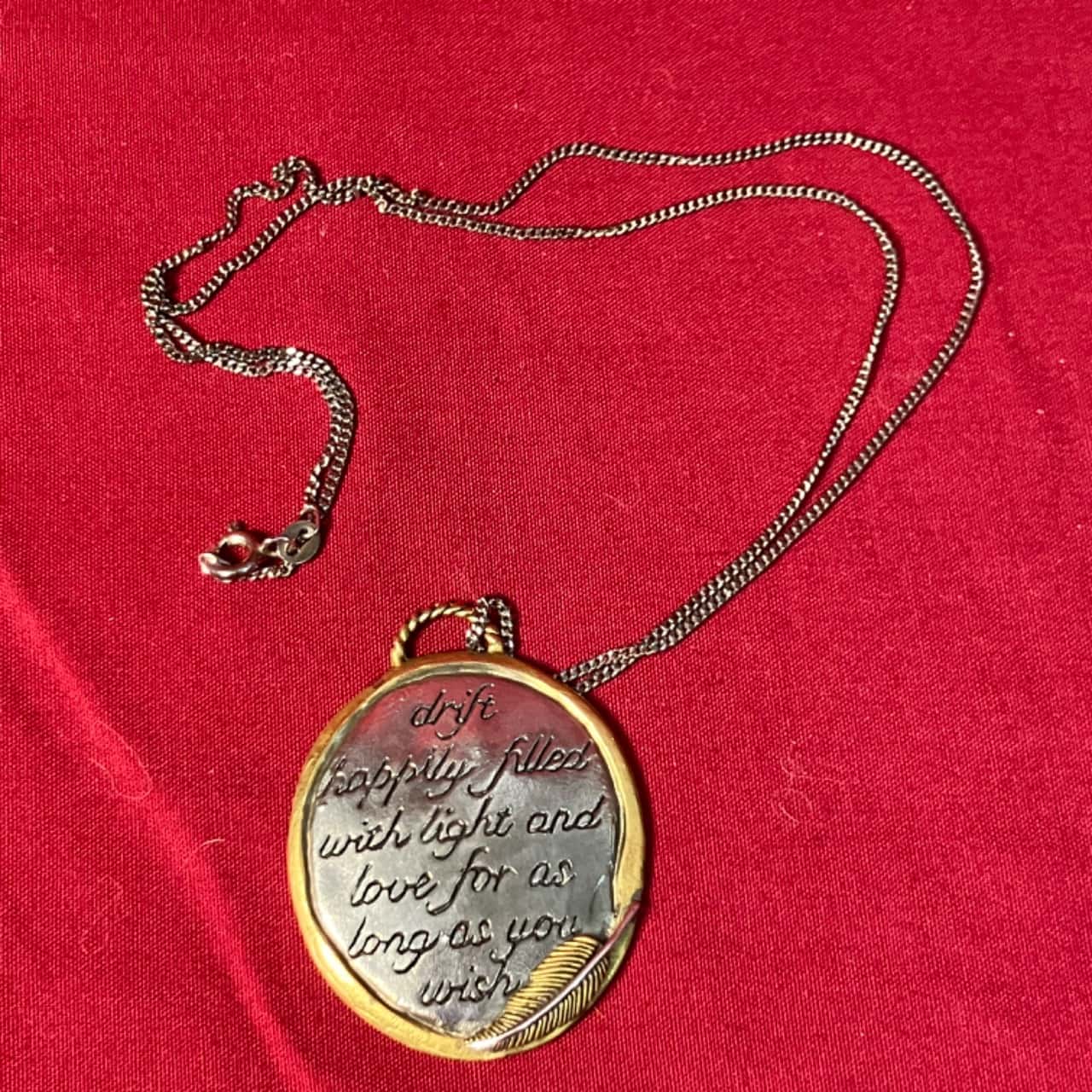 Women's Necklace Palas 925 Silver Encouraging Quote Pendant on 925 ...