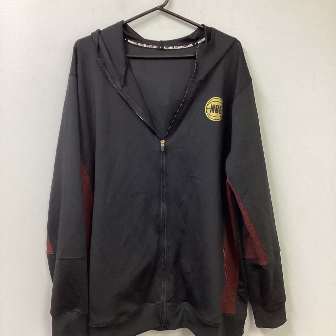 NBL Mens Size XXL Front Zipper Black / Red