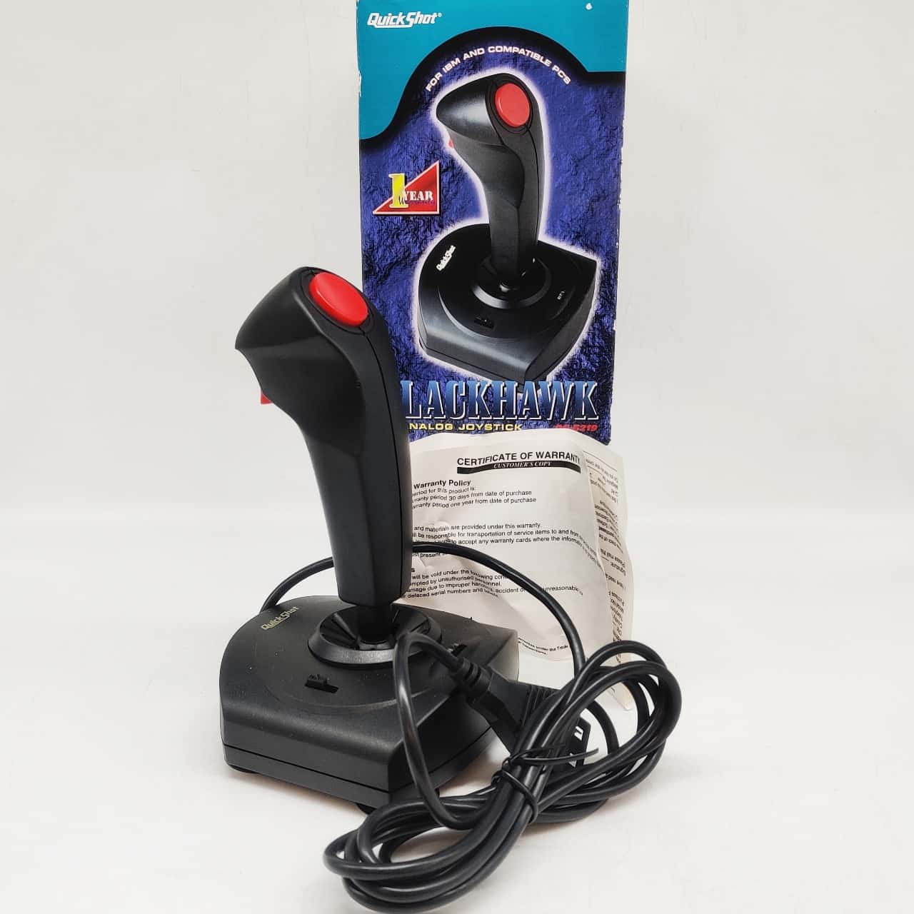 Quick Shot Blackhawk PC Analog Joystick For IBM & Compatible PC's ...