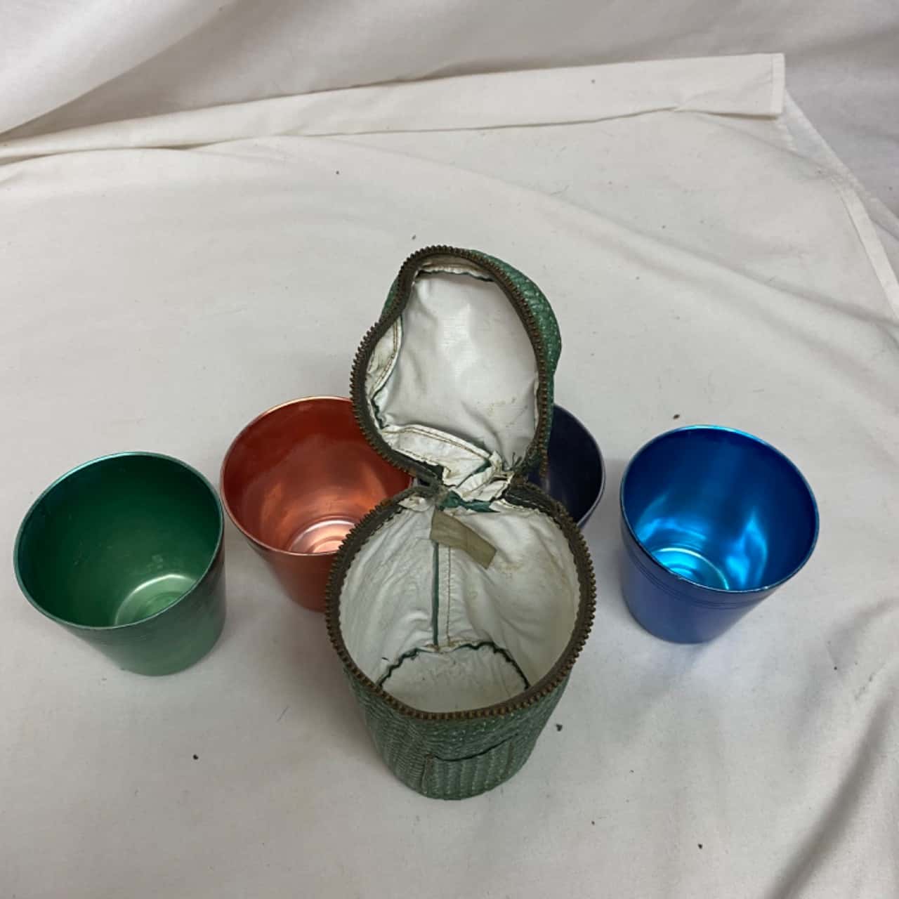 Peacock Ware Stokes Melbourne Anodised Aluminium Cups and cooler case(s)