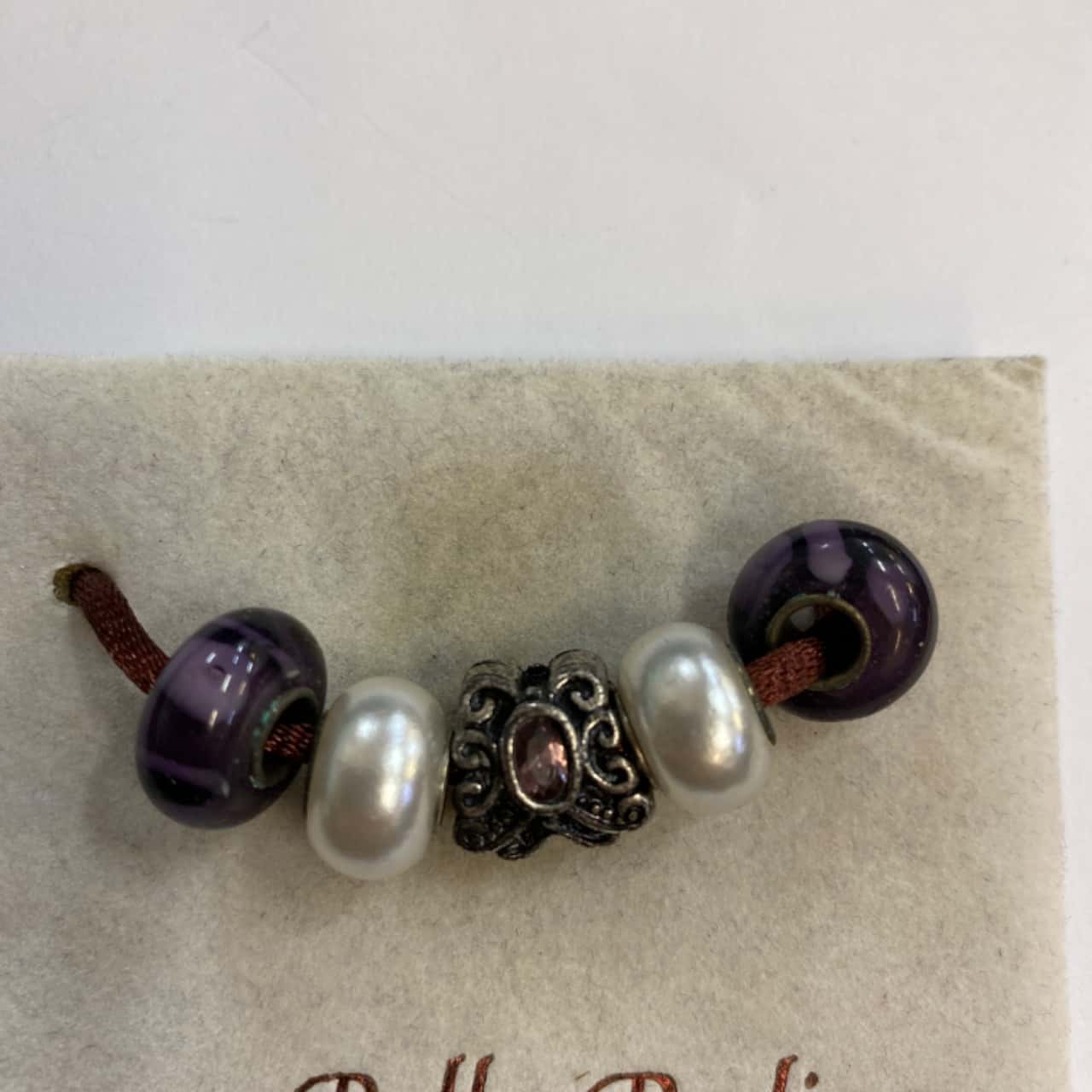 Bella Perkins Womens Bracelet Charms Purple / White (s)