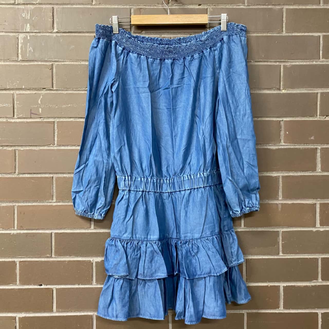 Seed Womens Size L Off The Shoulder Blue Dress BNWT(s)