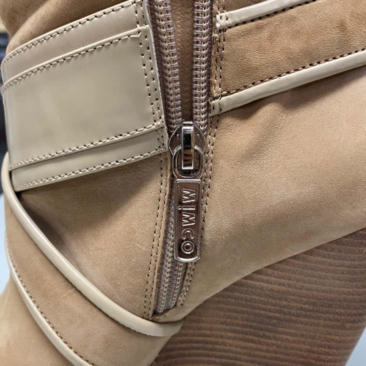 Mimco Nude Belt Heeled Boots (s)