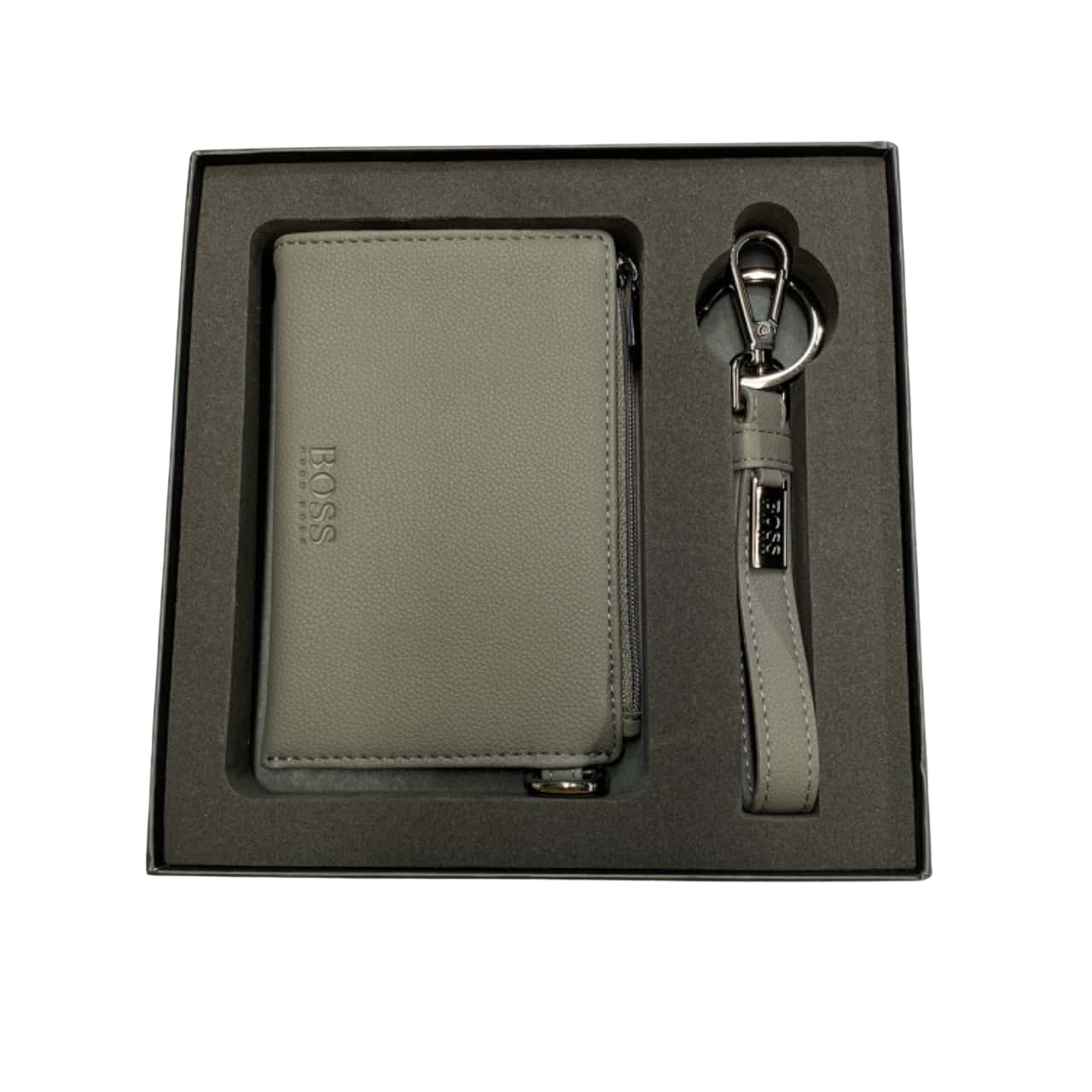 BOSS Hugo Boss Mens Grey Wristlet Wallet (In Box)(s)