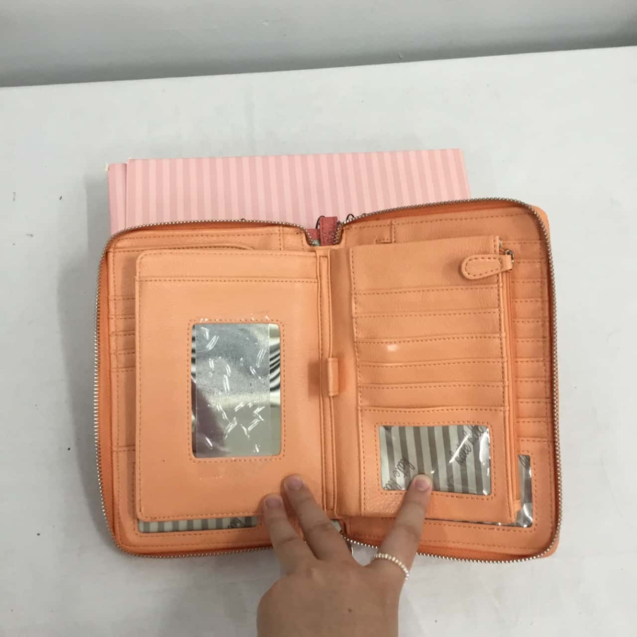 Kate Hill Coral Clutch Purse