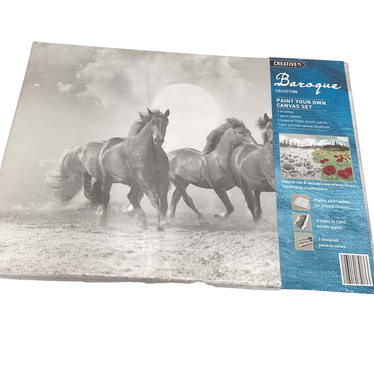 Creative PL Baroque Collection paint your own canvas set Horses (s)