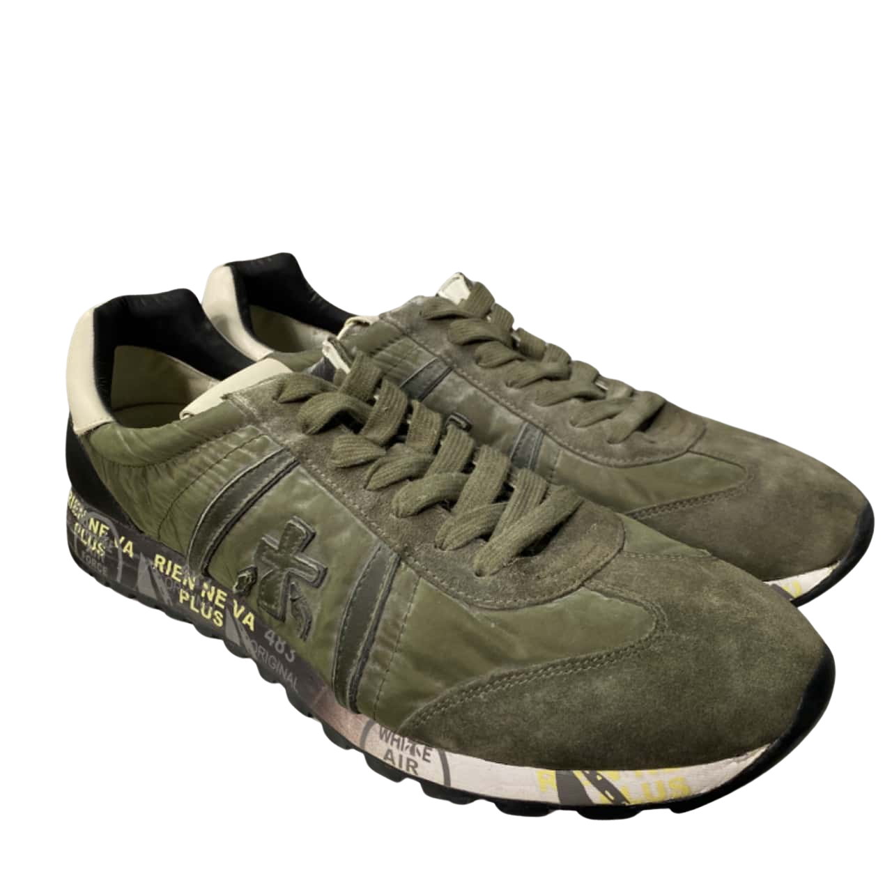 Men’s Premiata Size 45 Grey & Khaki Green Sneakers(s)