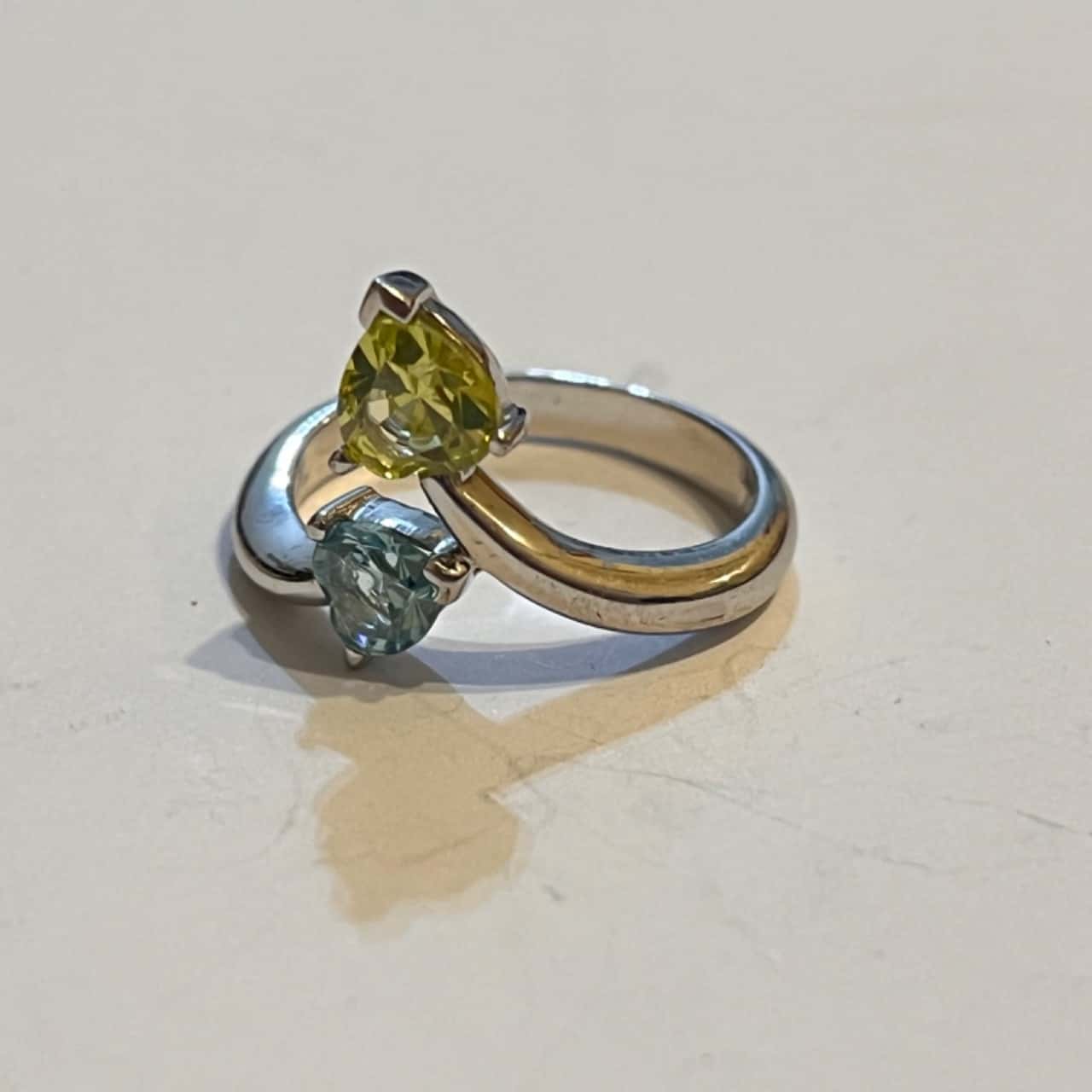 Sterling Silver Ring with Blue - Green Stone(s)