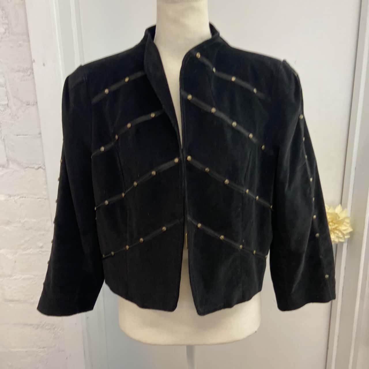 Vintage George Gross 80s velvet crop jacket M (s)