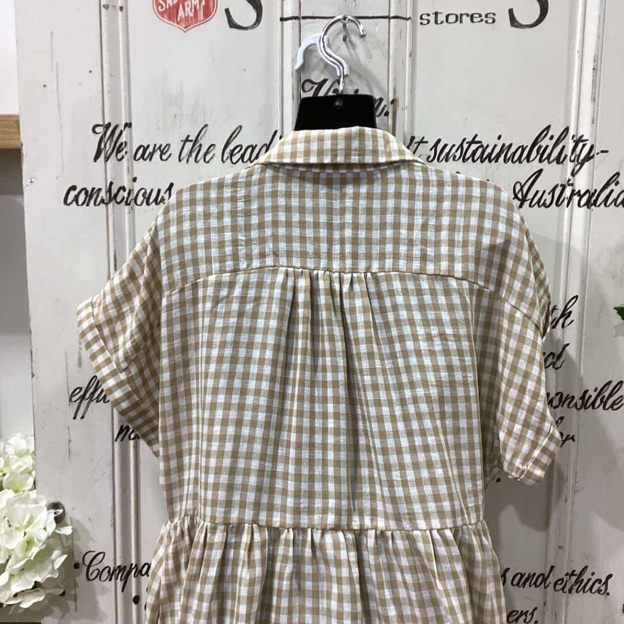 BOHO AUSTRALIA BRAND! CLASSIC CHECKED PATTERN BABYDOLL MIDI! Womens ...