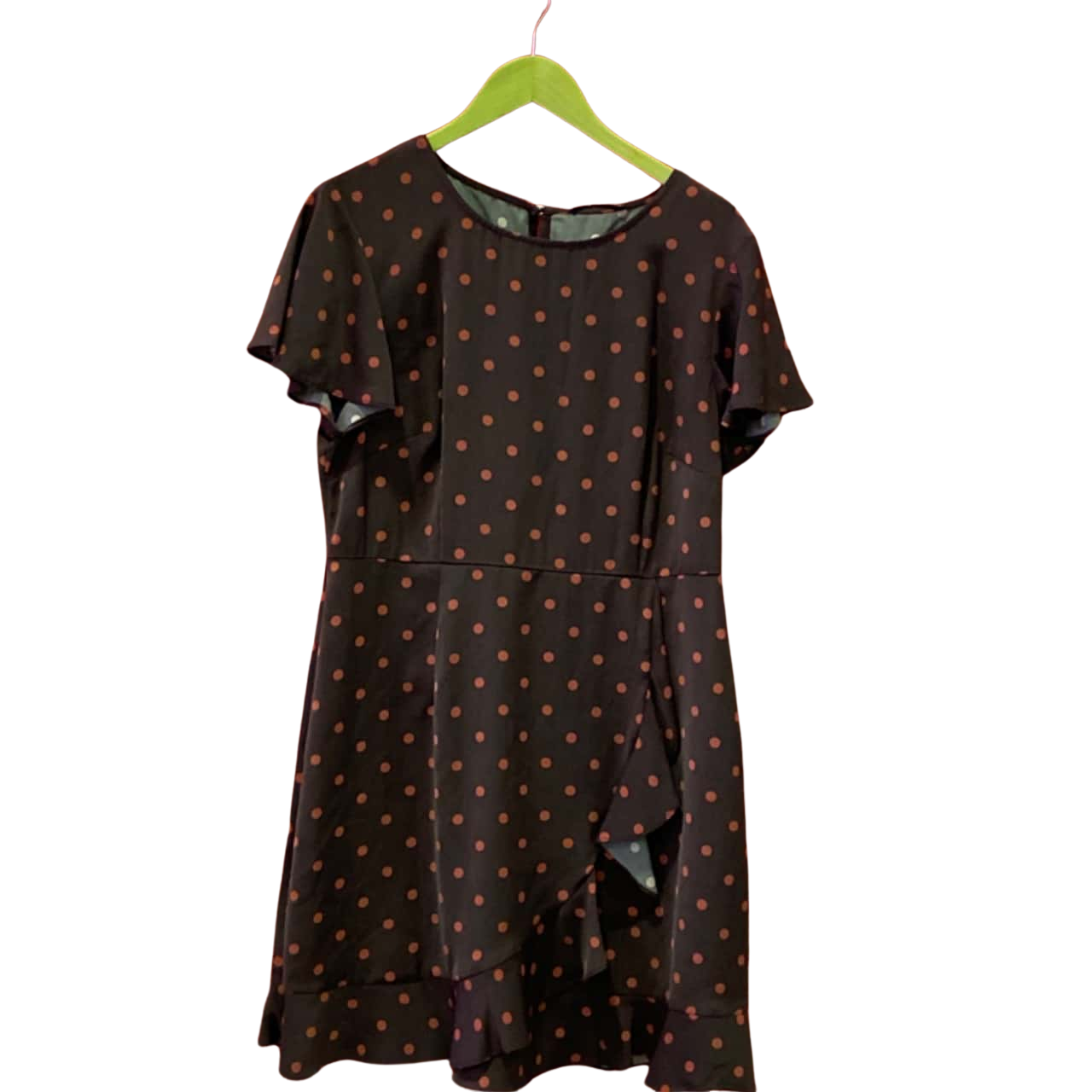Tokito Womens Size 14 Midi Dress Maroon / Polka Dot / Red