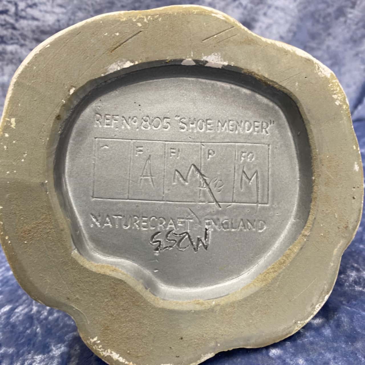 Vintage English Shoe Mender Statue Hand-Painted