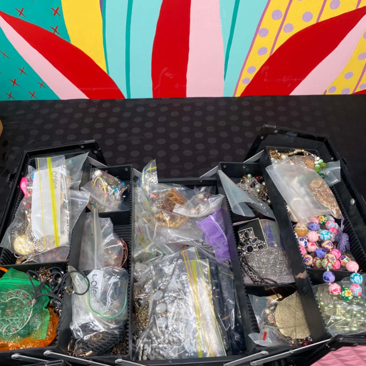 Assorted broken Jewellery & case