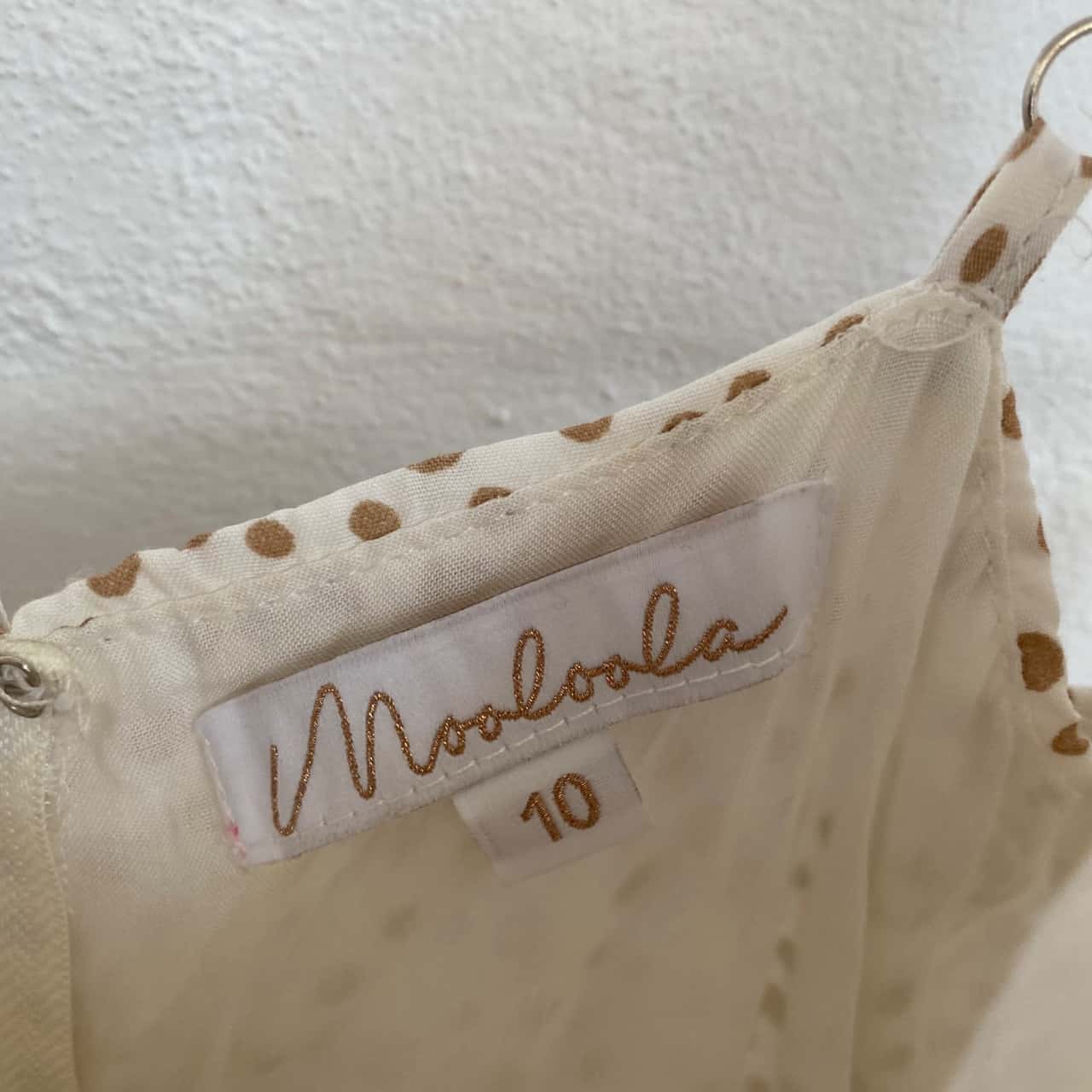 Mooloola Womens Size 10 Jumpsuit Brown / Polka Dot / White