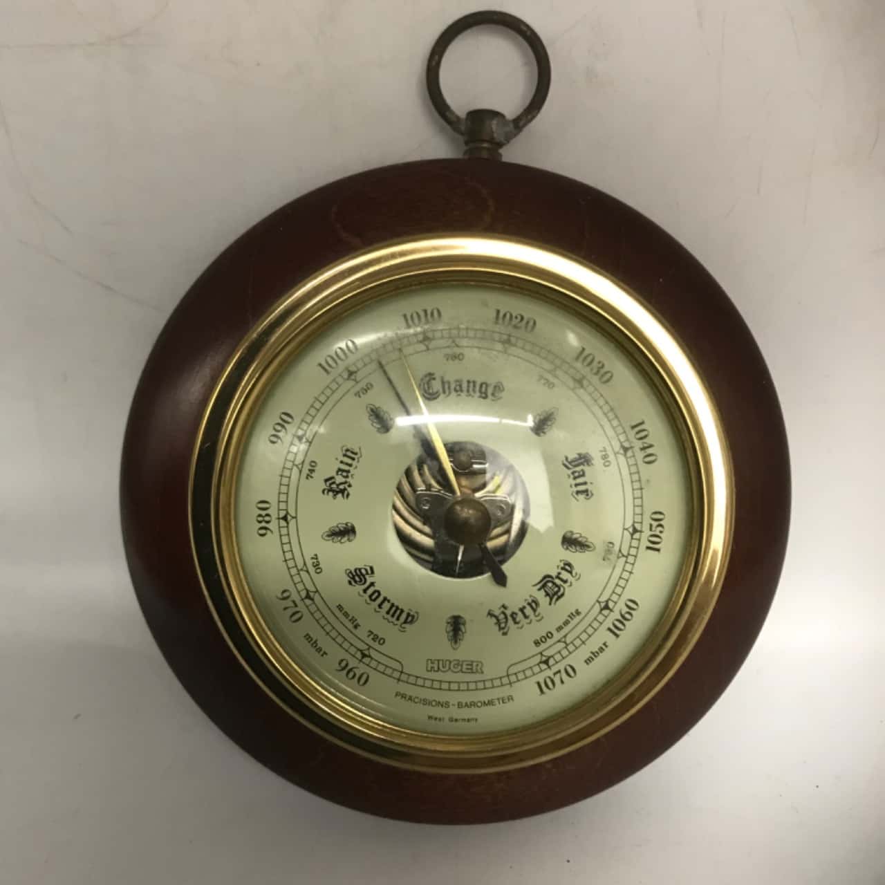 Vintage Huger 10 cm Barometer Made in Germany(s)