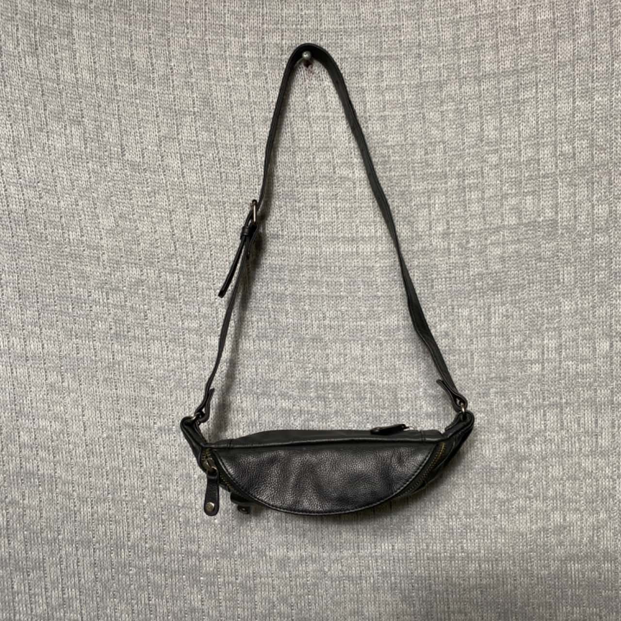 Women’s Stitch & Hide Black Leather Fanny Pack /Bum Bag
