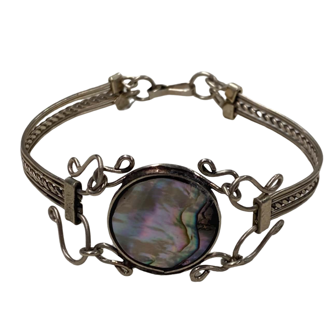 Women's Metal Bracelet with Abalone Shell(s)