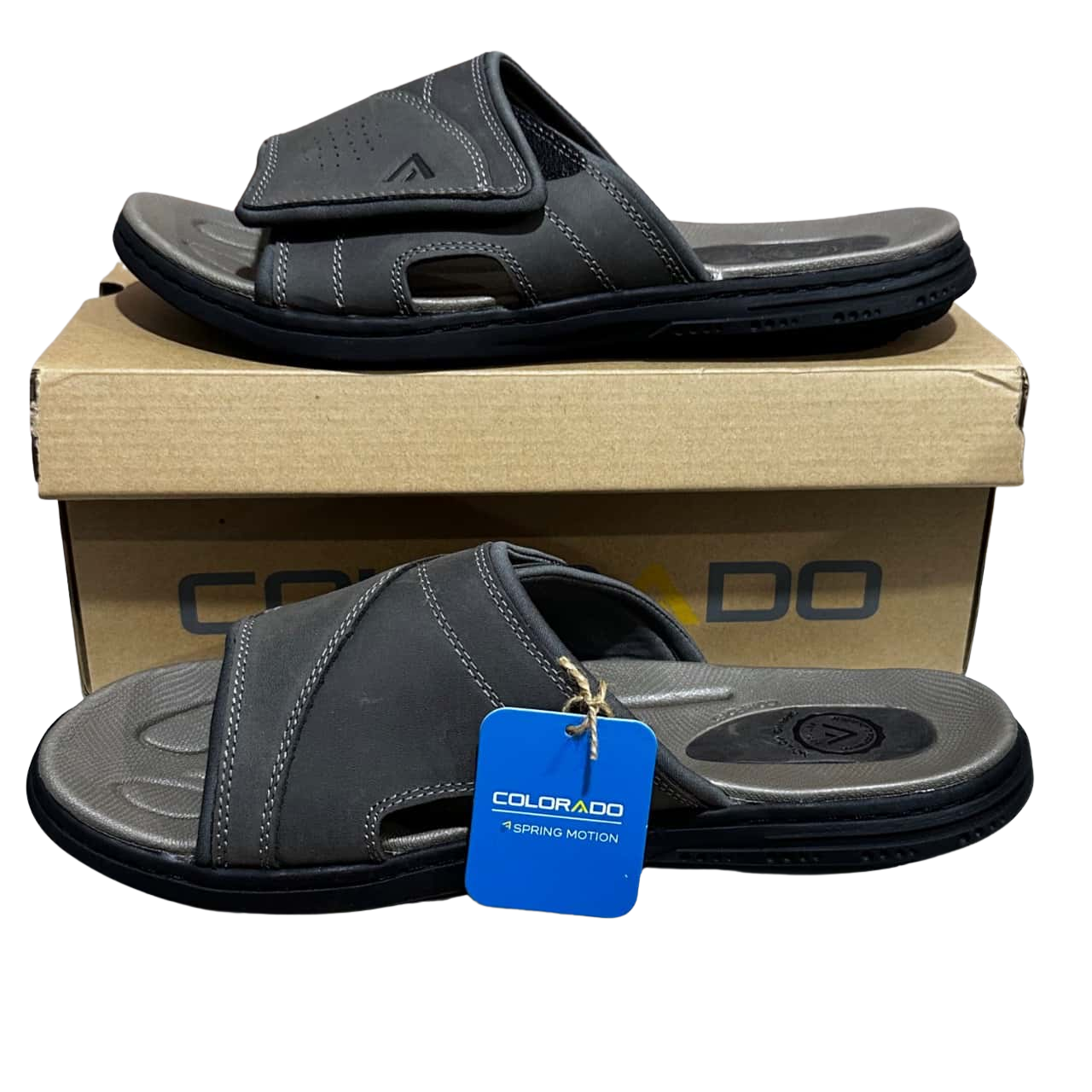 Colorado Mens Crazy Horse Leather Slides Size 13 Shoes BNWT