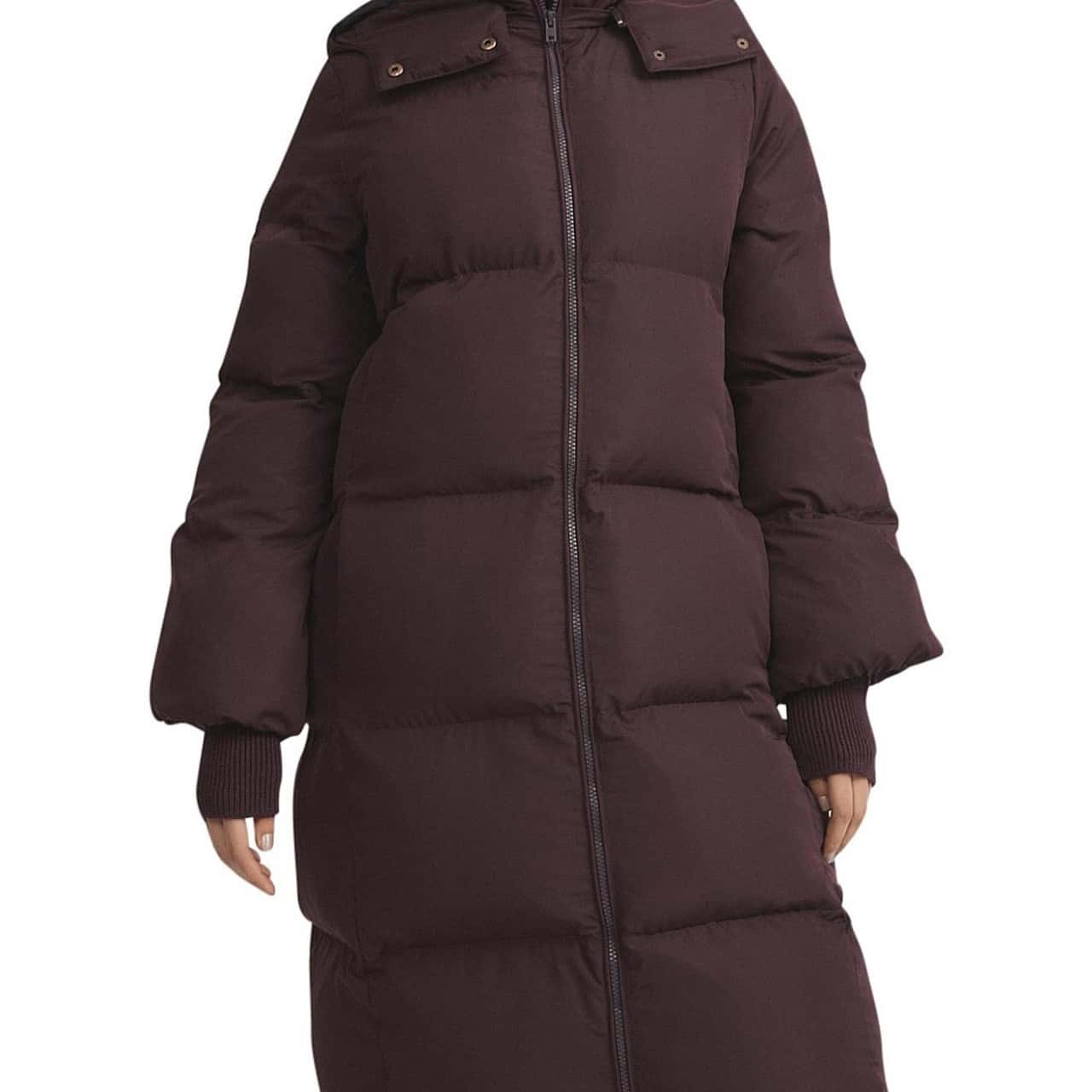 WICHERY Size 8 Deep Plum Colour Long Line Puffer (s)