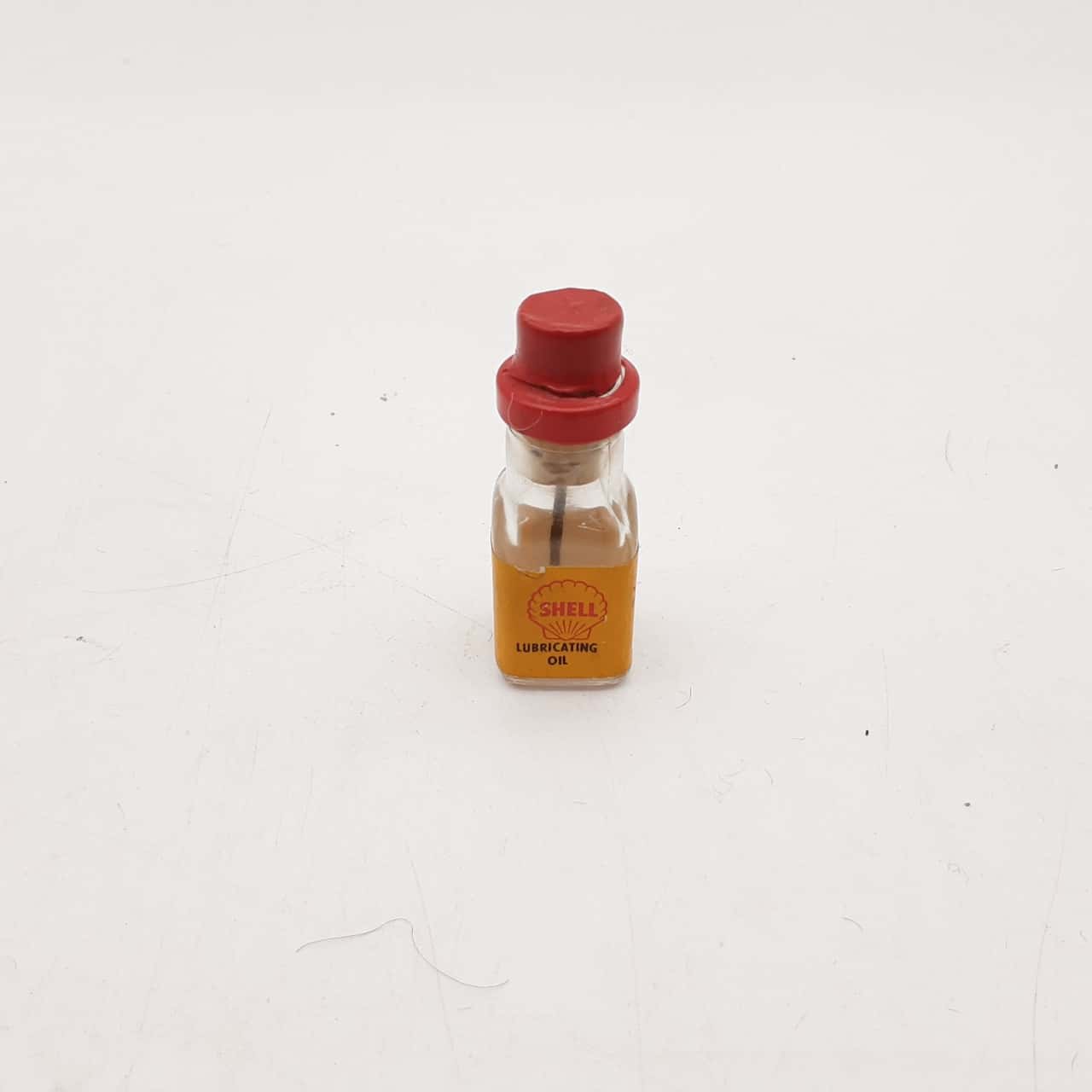 Vintage Shell Lubricating Oil Glass Bottle For Tri-ang Trains