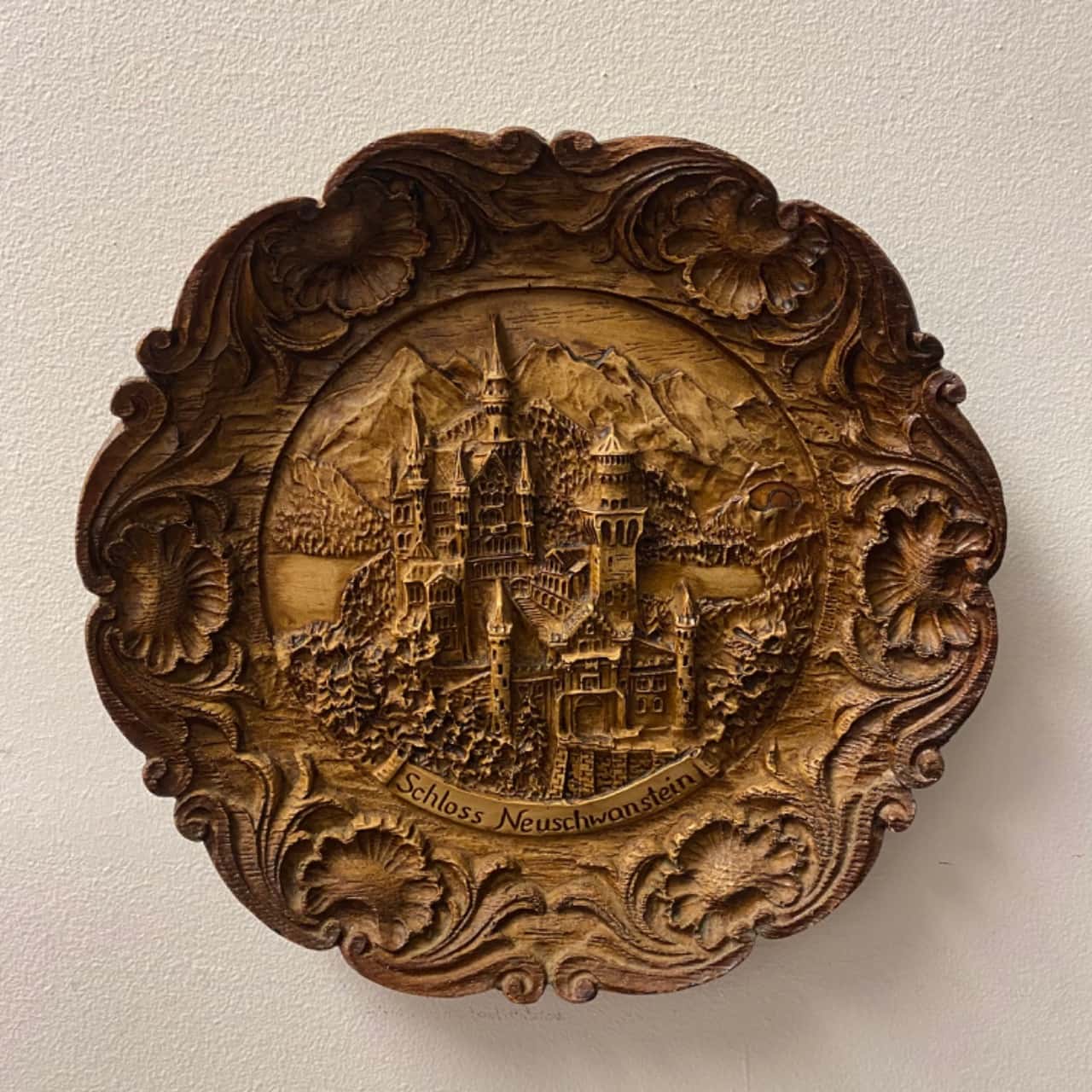 German carved wood wall hanging (s)