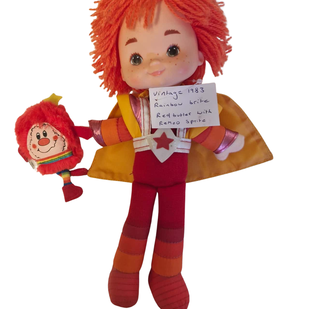 Vintage 1983 rainbow Brite red butler with romeo sprite doll(s)