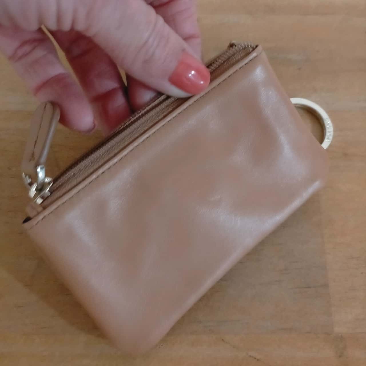 Oroton Camel Coloured Leather Coin Purse VGUC(s)