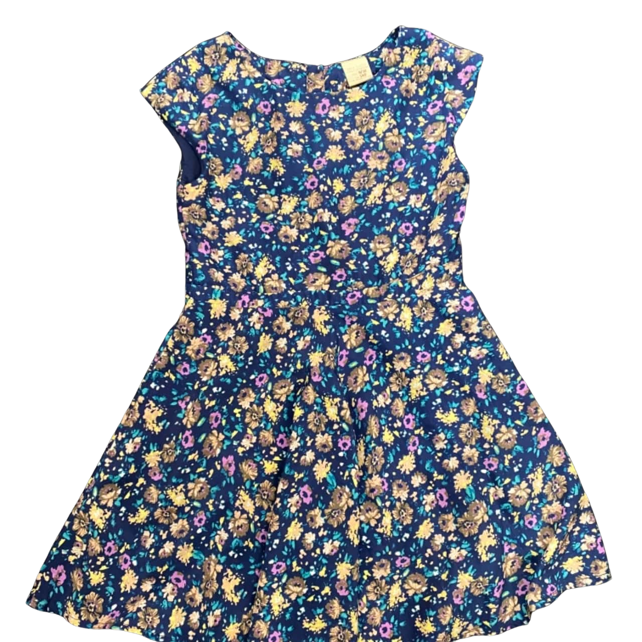 Zara Girls Size 9/10 Floral / Navy Blue Dress(s)