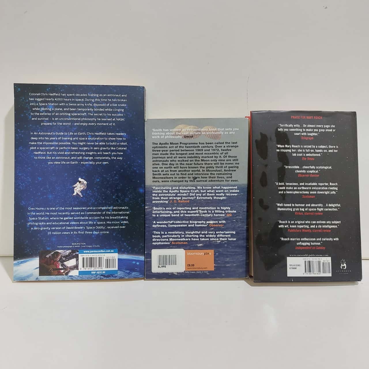 Space Themed Bundle Set Books (Packing for Mars, An Astronaut's Guide ...